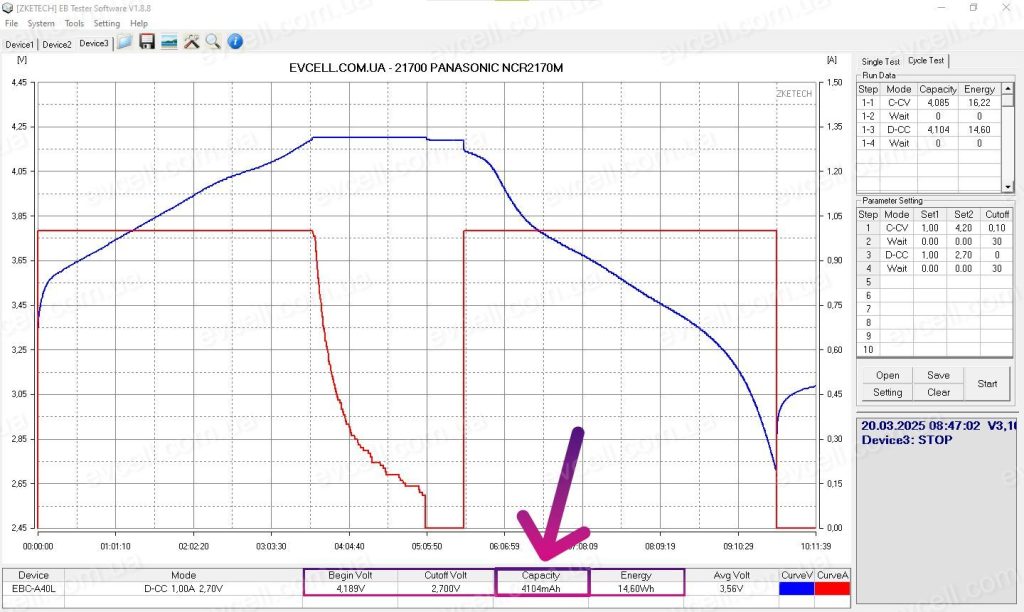 Акумуляторний елемент 4Ah на 14.4Wh – 21700, Li-ion, Panasonic - Evcell